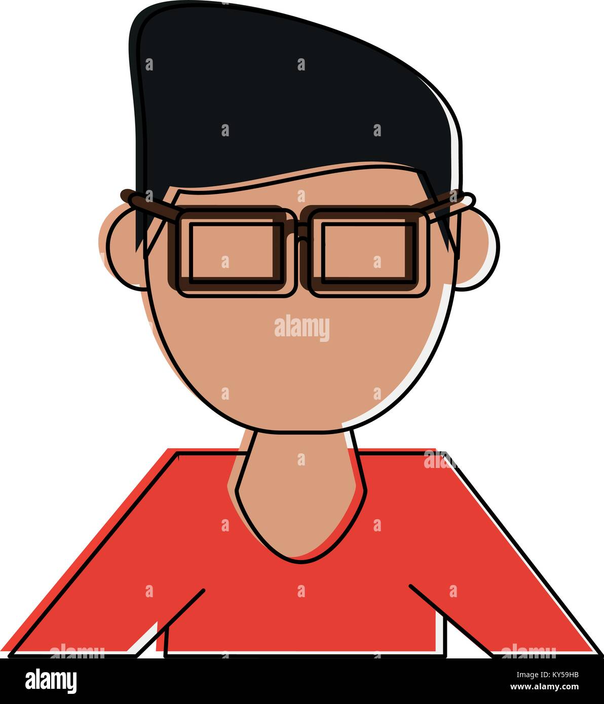 Geek man cartoon Stock Vector Image & Art - Alamy