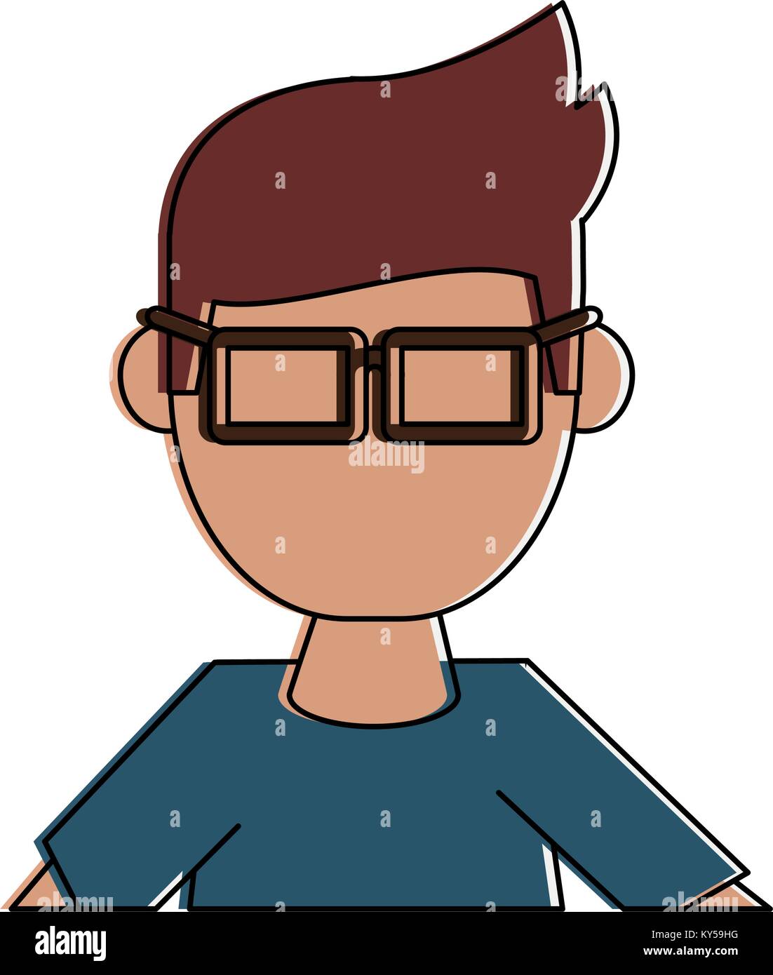 Geek man cartoon Stock Vector Image & Art - Alamy