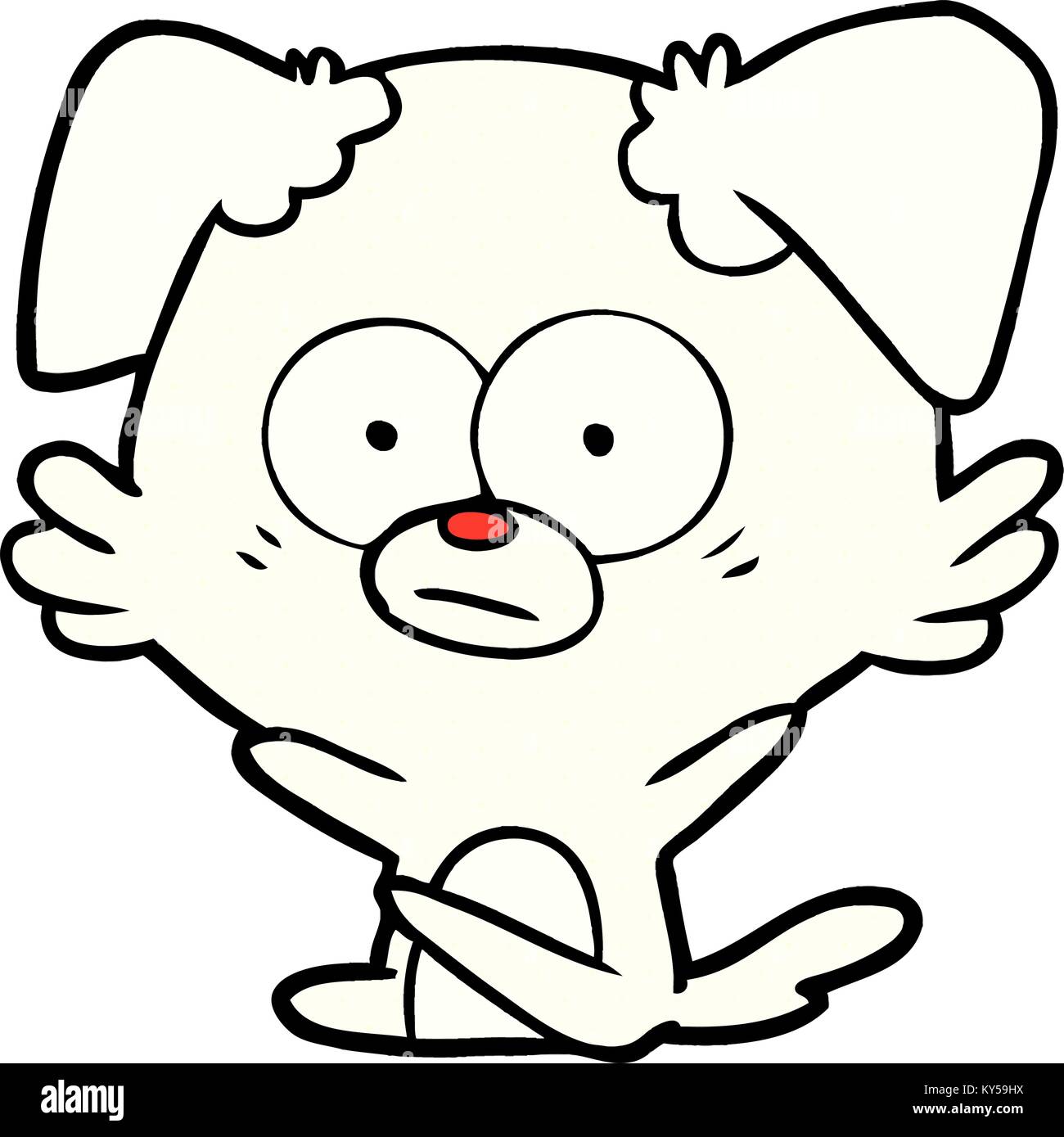 nervous dog cartoon Stock Vector Image & Art - Alamy