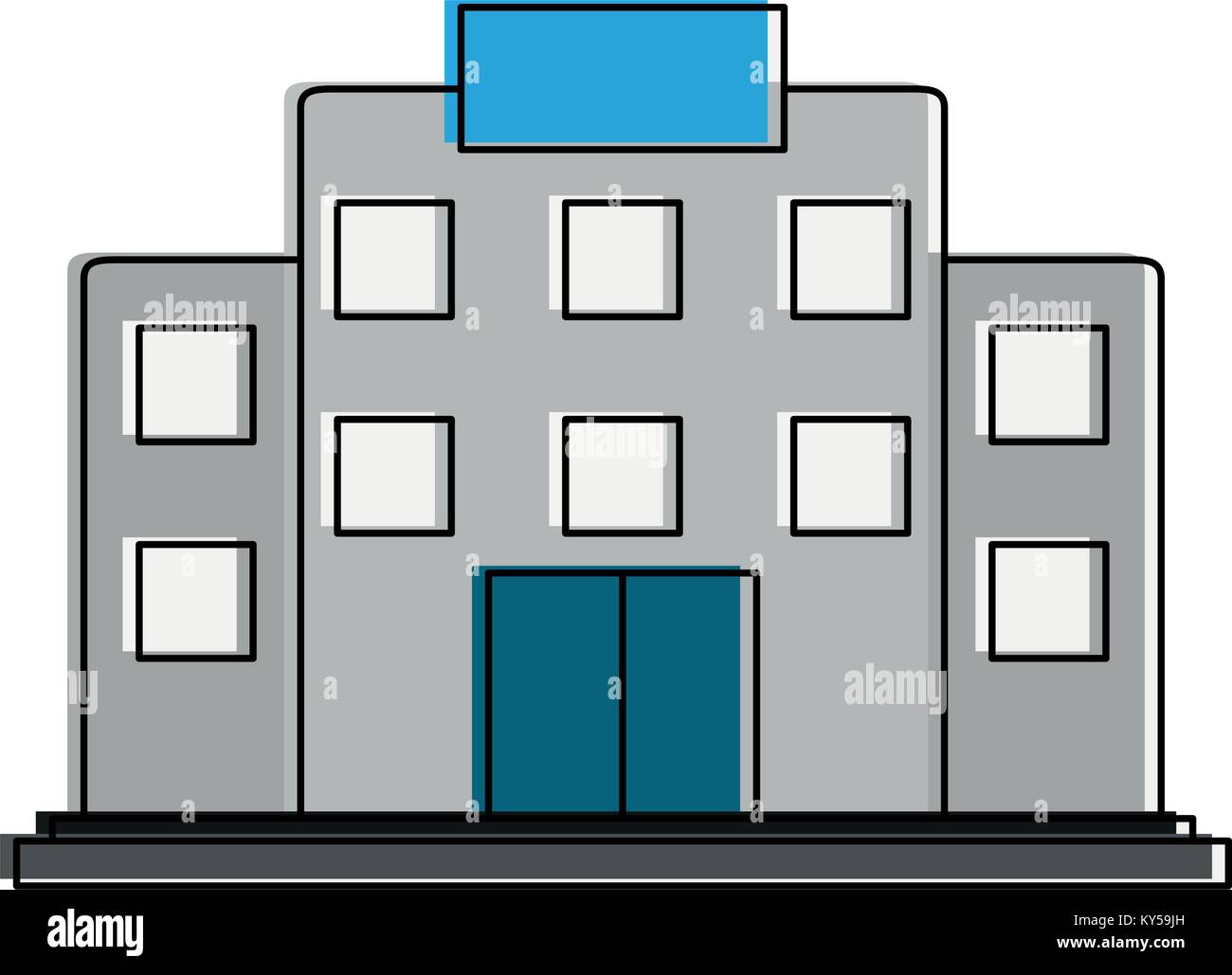 Hospital building symbol Stock Vector Image & Art - Alamy