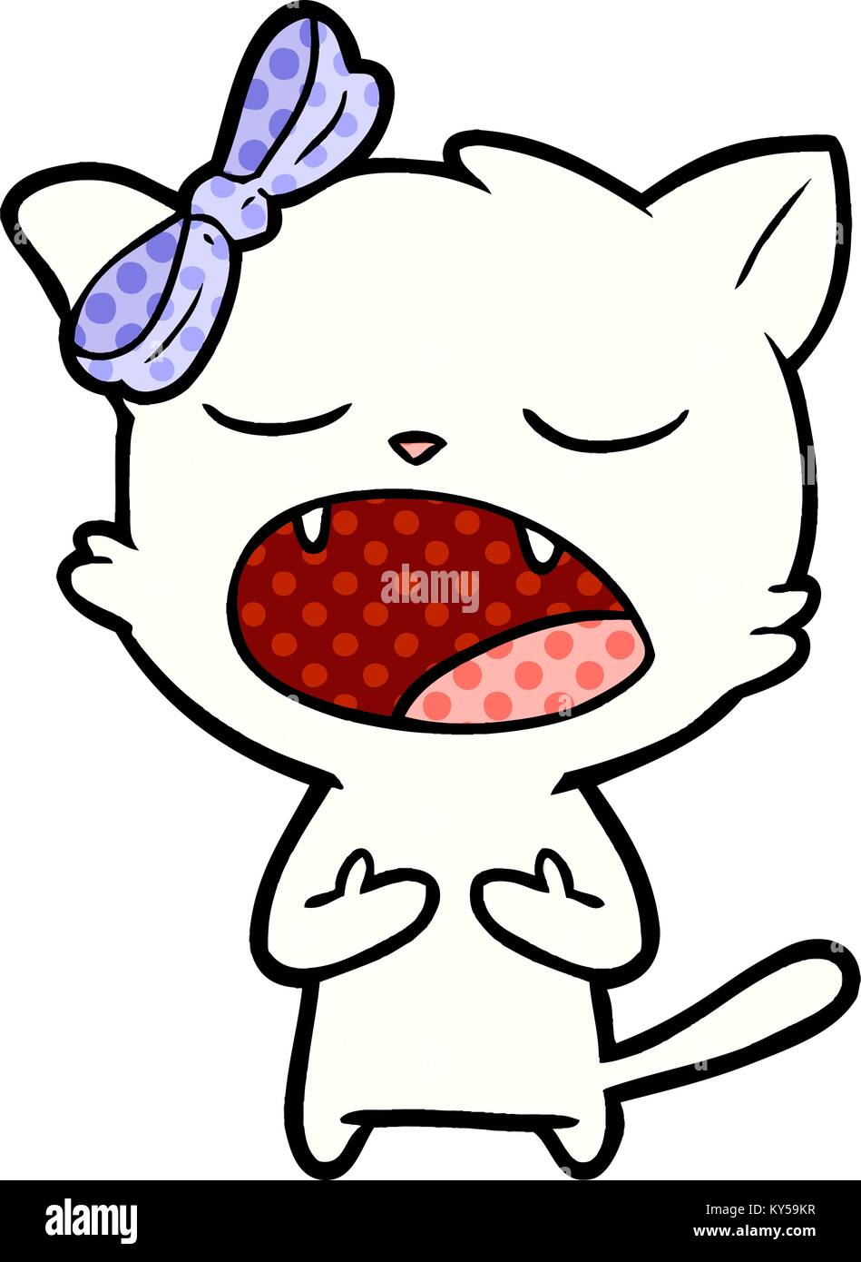 cartoon cat meowing Stock Vector Image & Art - Alamy
