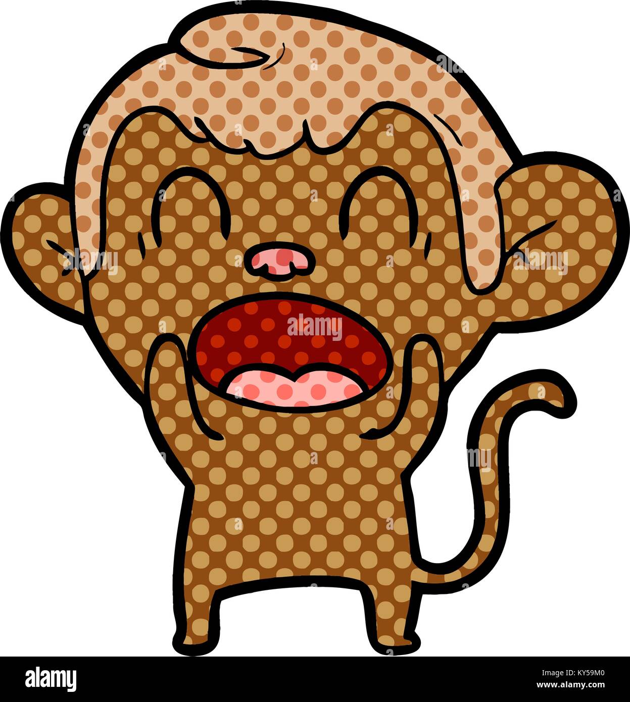 shouting cartoon monkey Stock Vector Image & Art - Alamy
