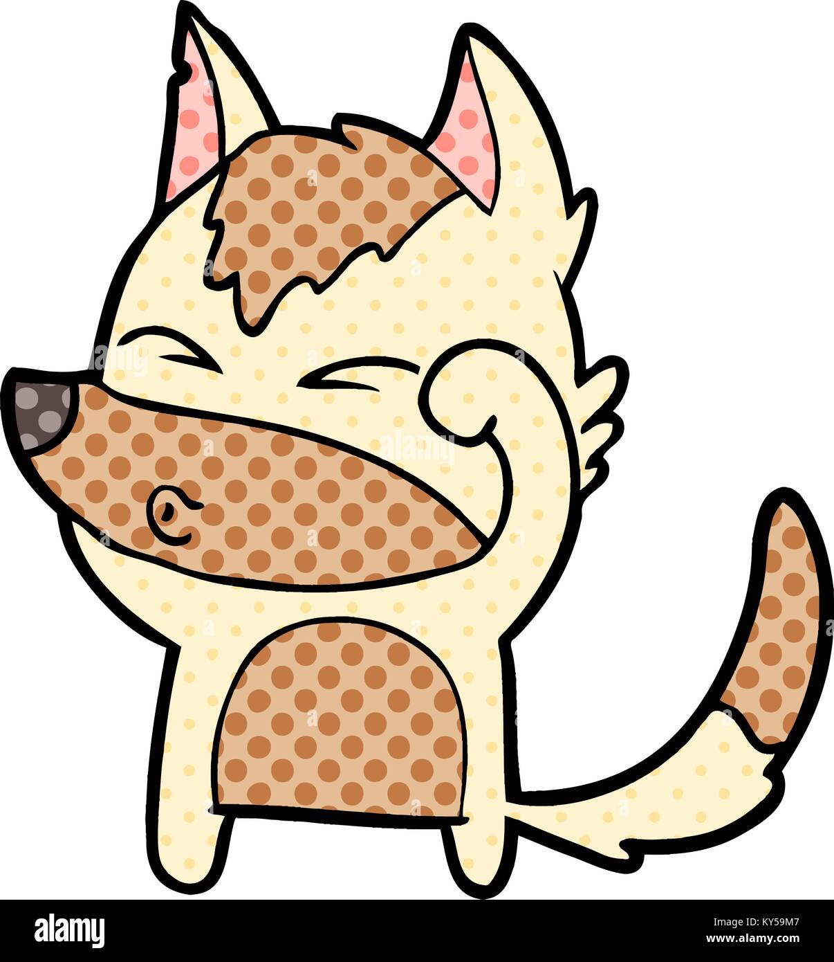 cartoon wolf pouting Stock Vector Image & Art - Alamy
