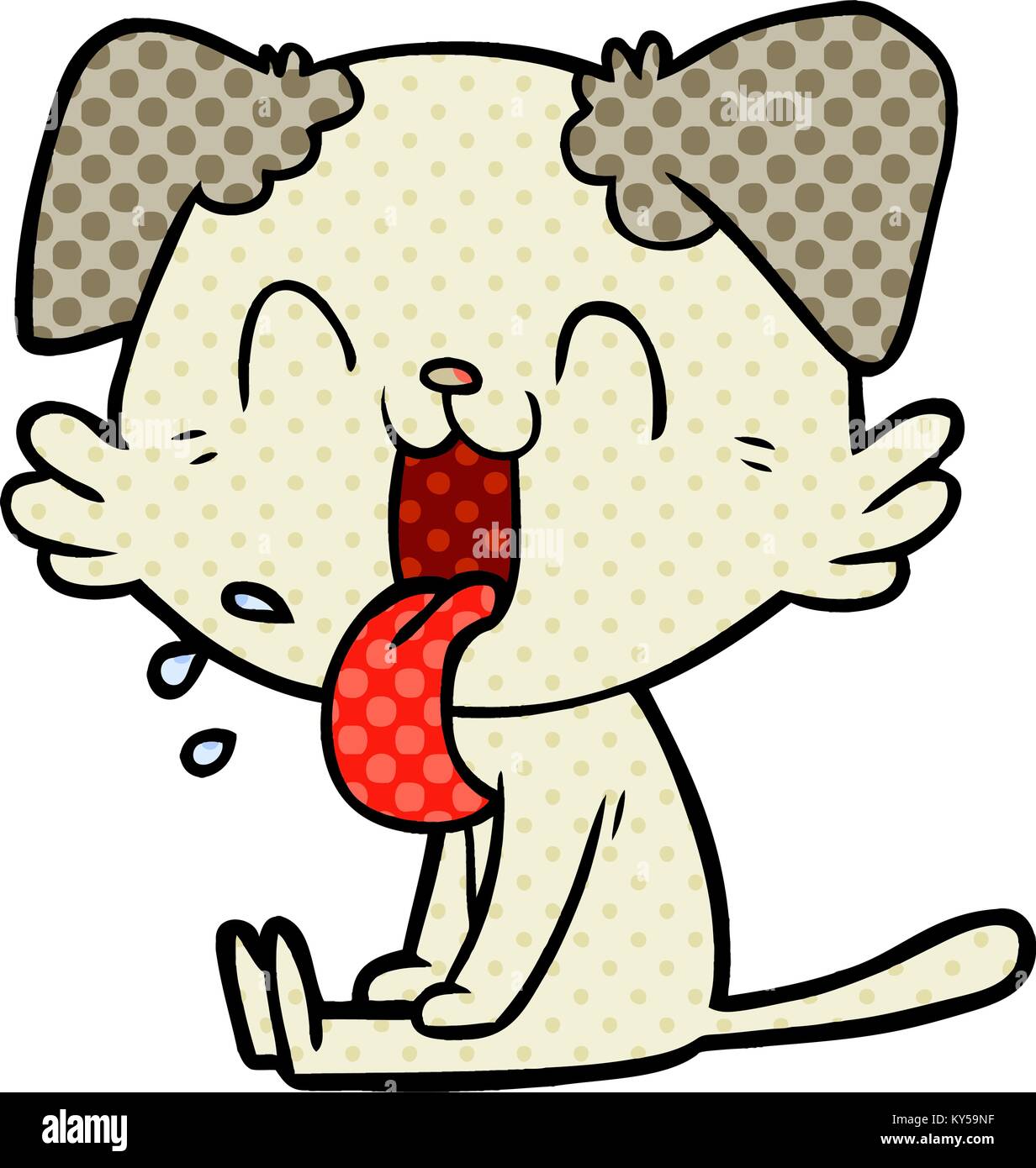 cartoon panting dog Stock Vector Image & Art - Alamy