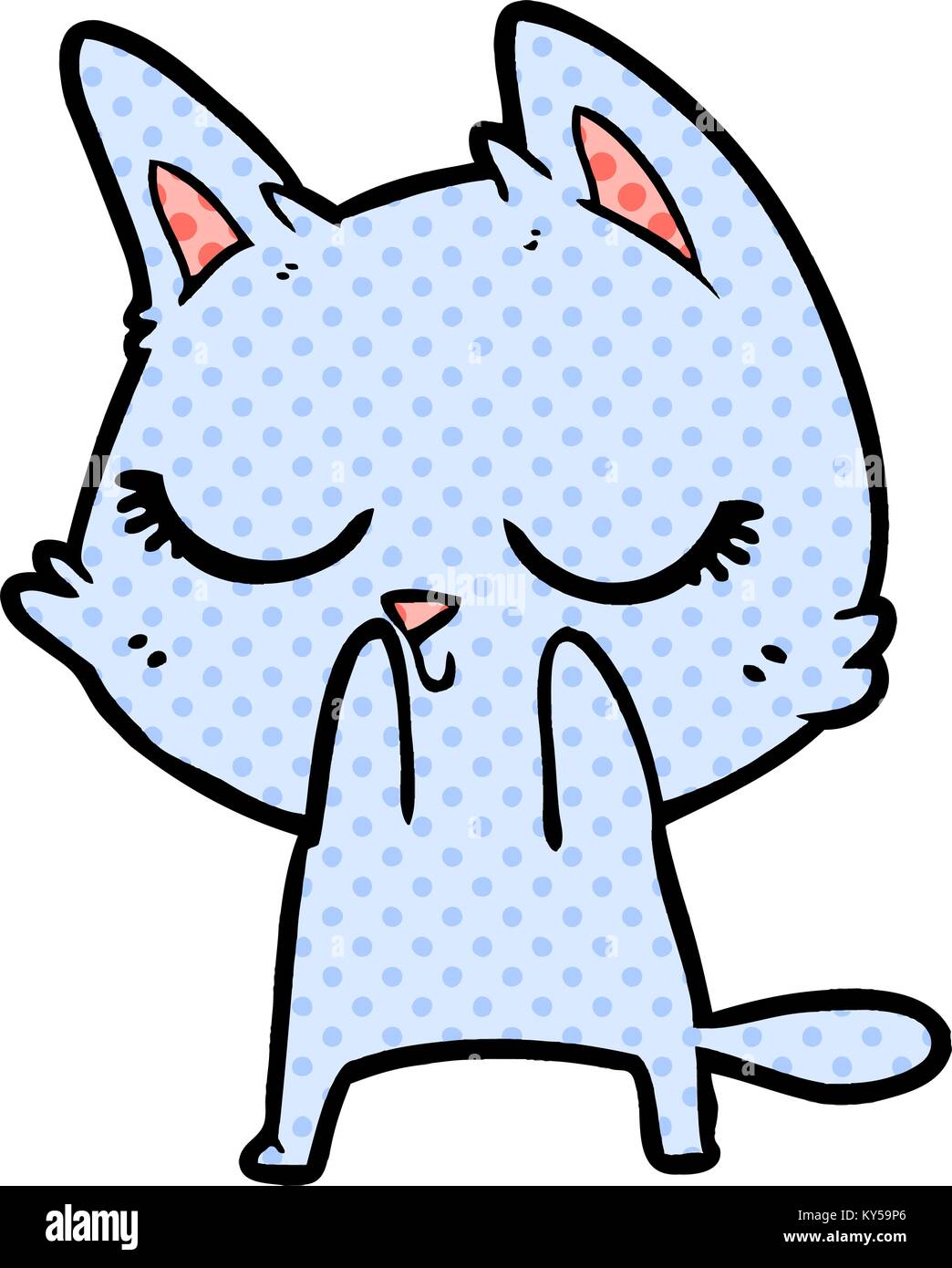 calm cartoon cat Stock Vector Image & Art - Alamy
