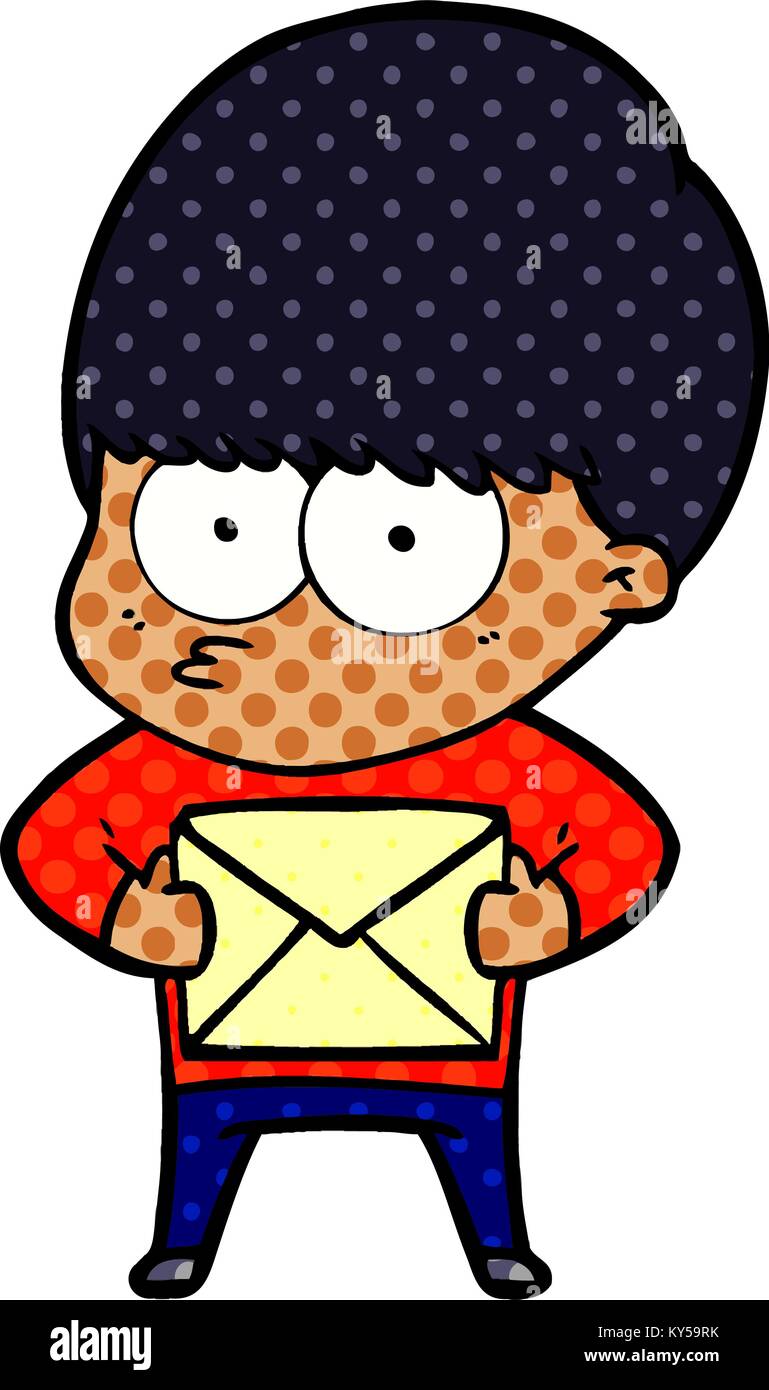 nervous cartoon boy Stock Vector Image & Art - Alamy