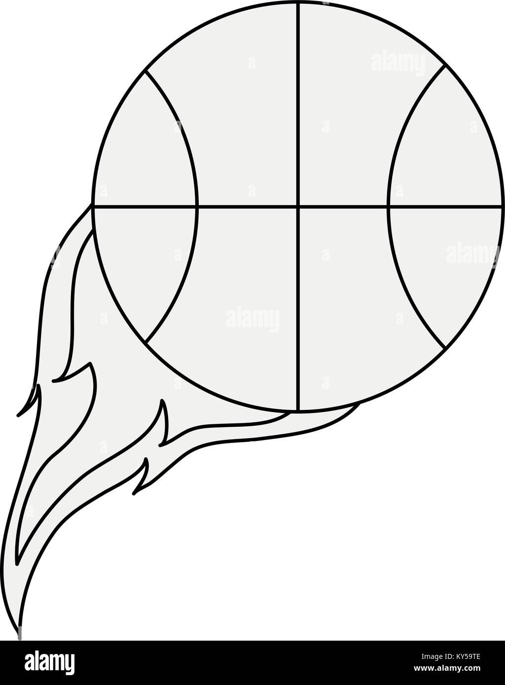 Basketball ball on fire Stock Vector Image & Art - Alamy