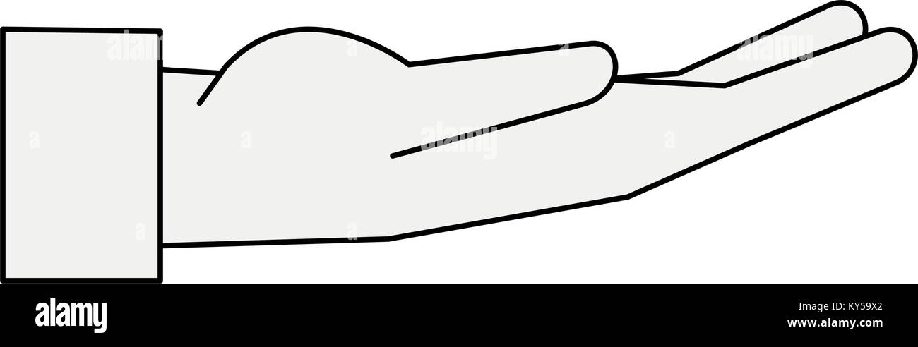 Hand with palm open Stock Vector Image & Art - Alamy