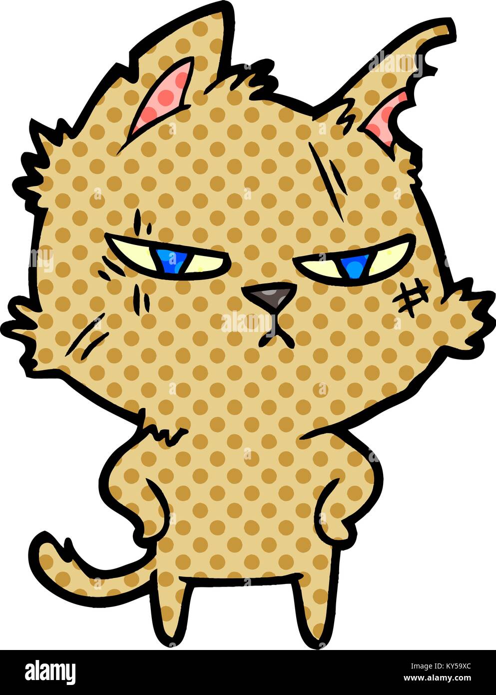 tough cartoon cat Stock Vector Image & Art - Alamy