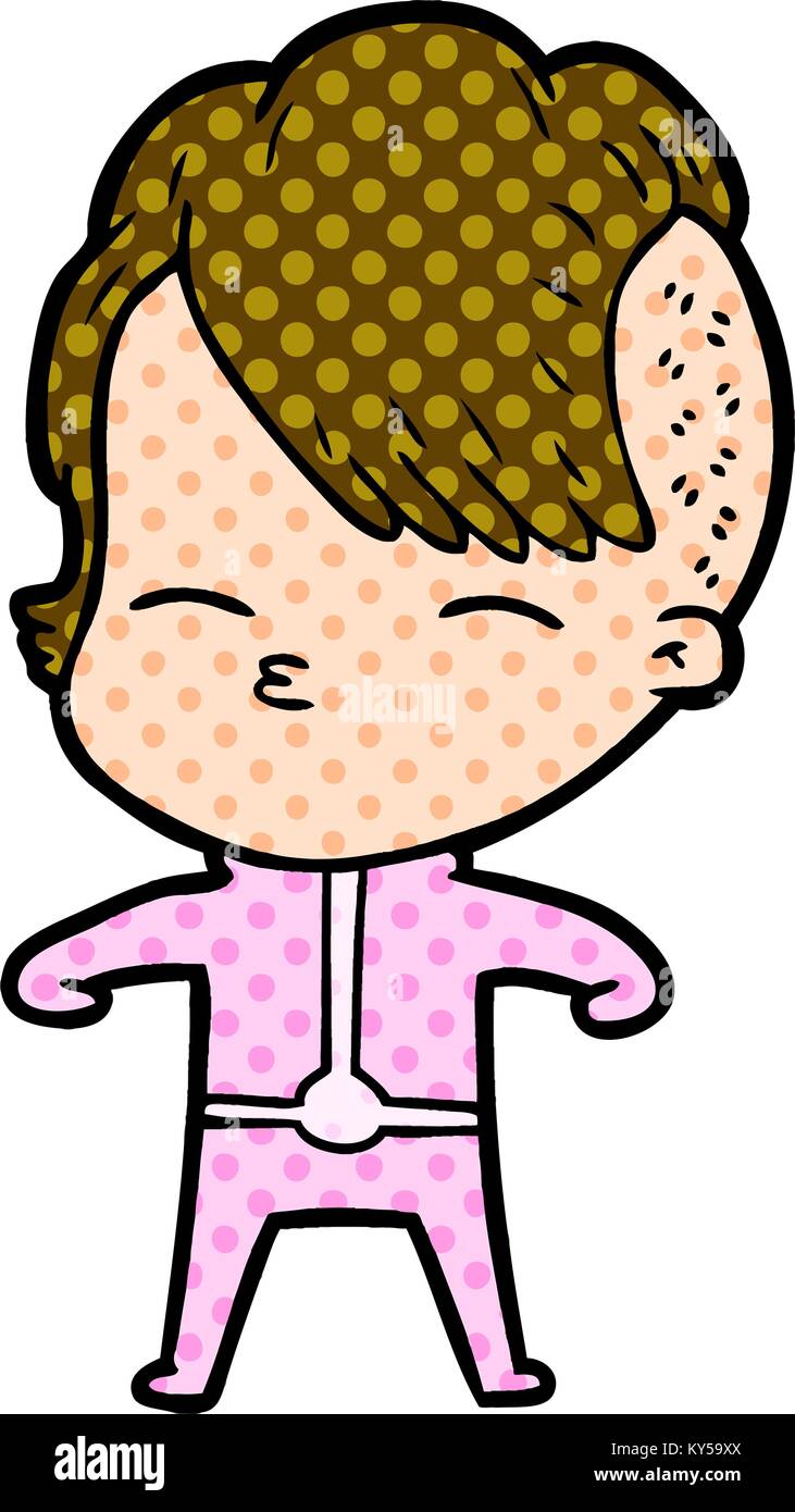 cartoon girl wearing futuristic clothes Stock Vector Image & Art - Alamy