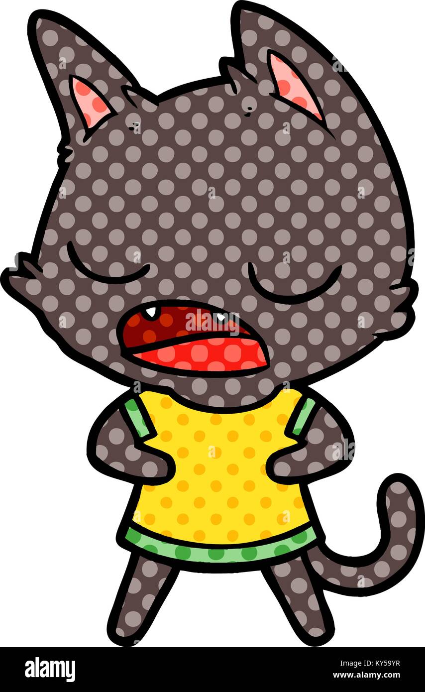 talking cat cartoon Stock Vector Image & Art - Alamy