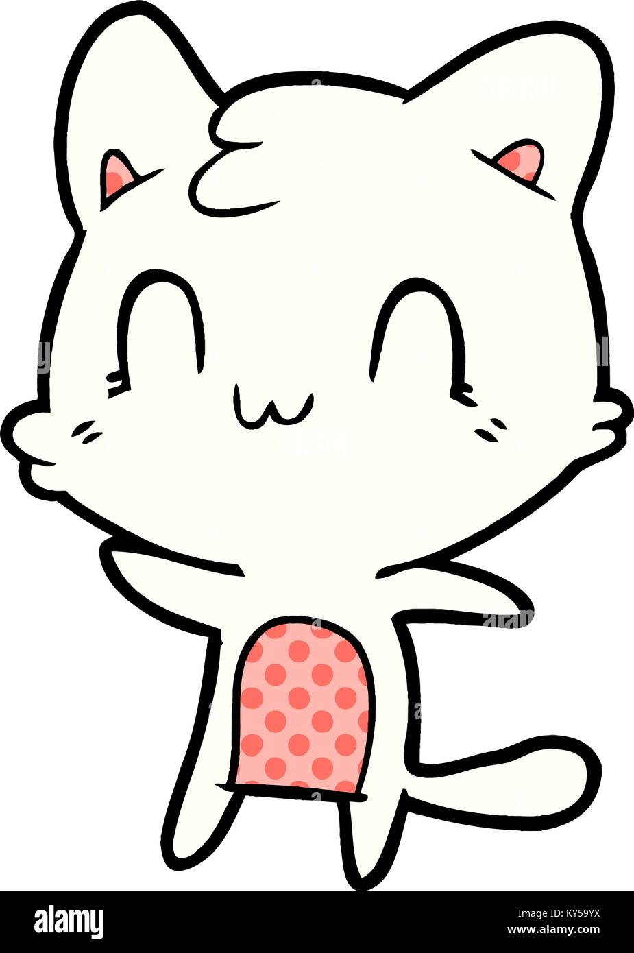 cartoon happy cat Stock Vector Image & Art - Alamy