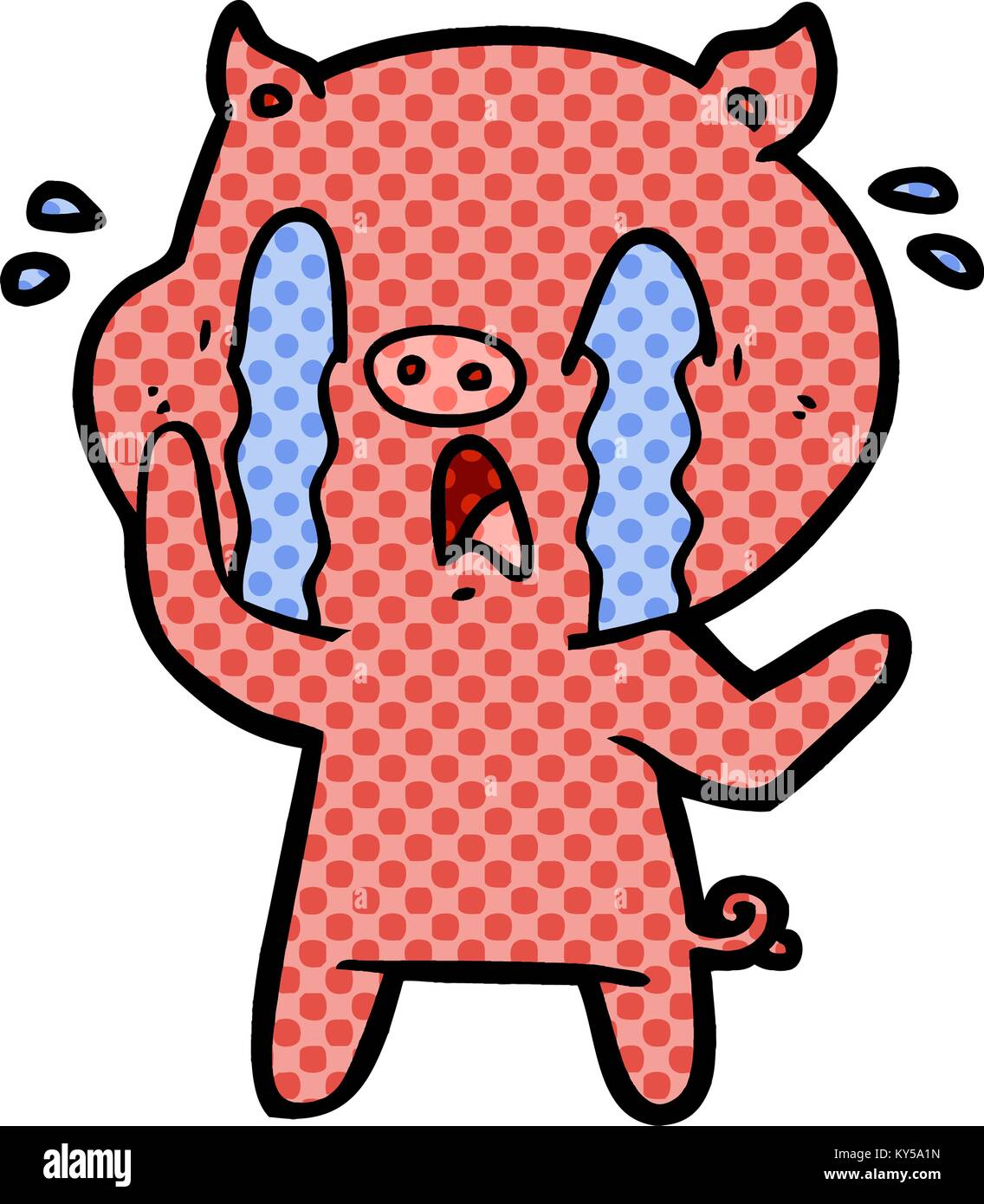 crying pig cartoon Stock Vector Image & Art - Alamy