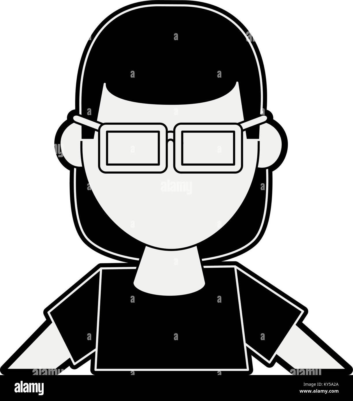Geek woman avatar Stock Vector Image & Art - Alamy