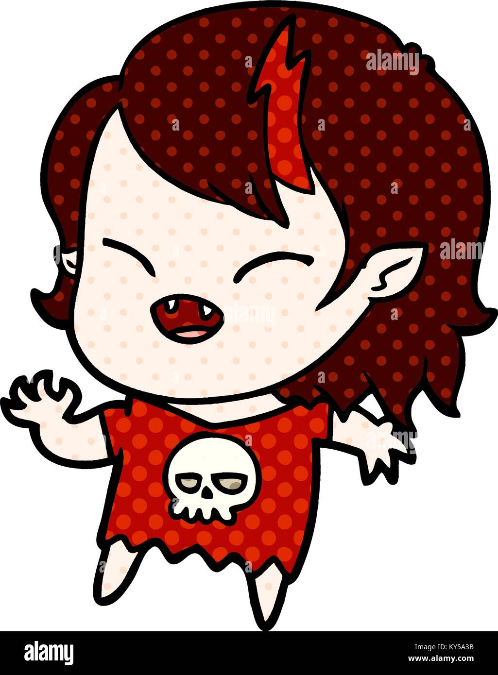 cartoon laughing vampire girl Stock Vector Image & Art - Alamy