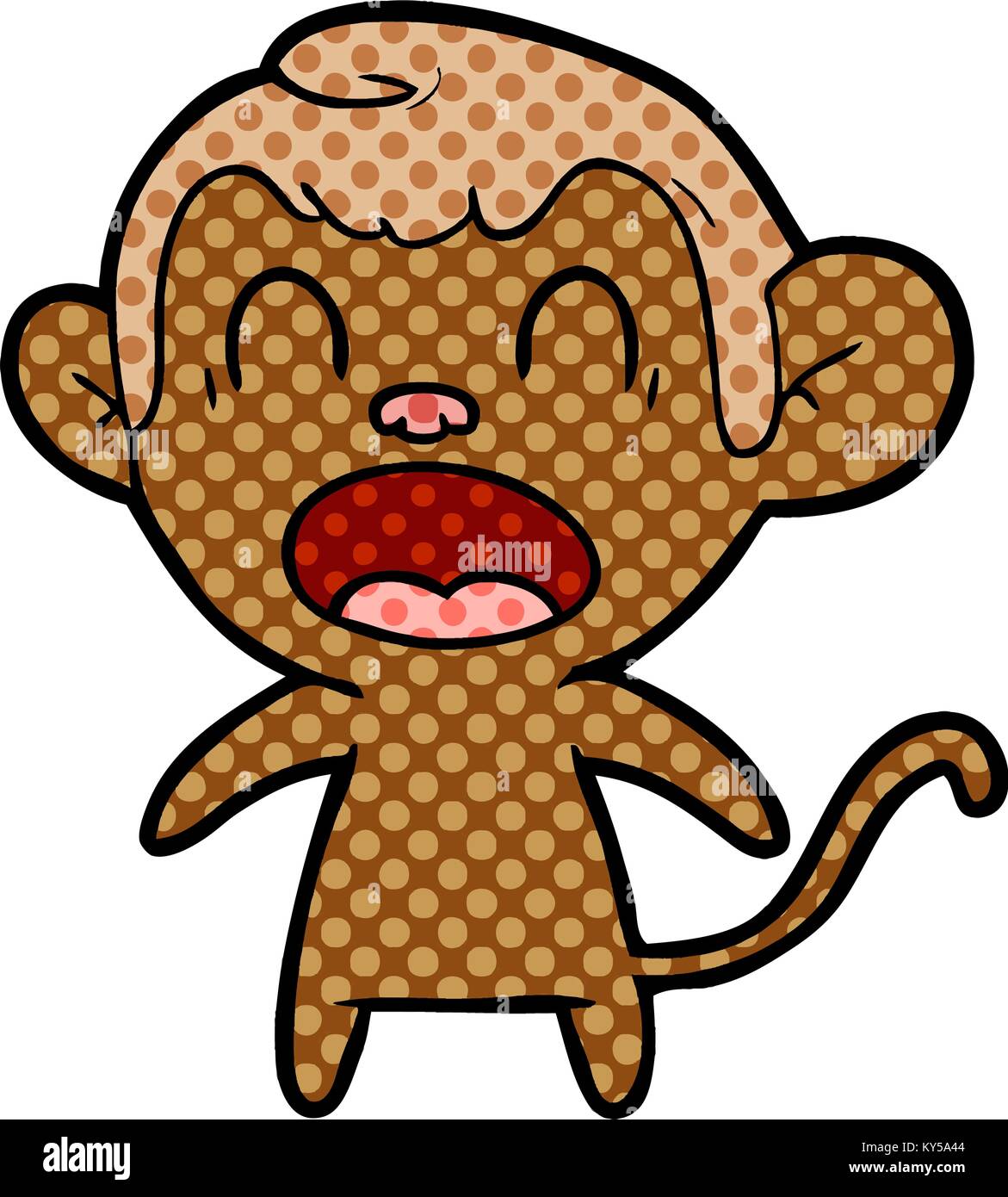 shouting cartoon monkey Stock Vector Image & Art - Alamy