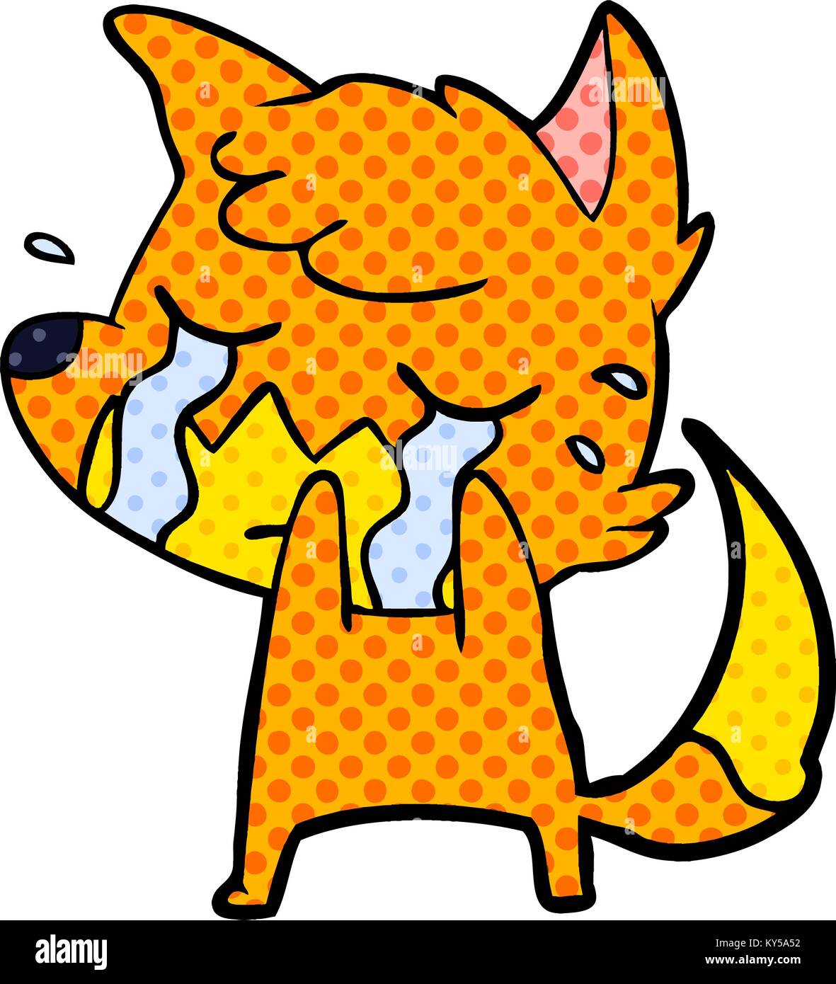 crying fox cartoon Stock Vector Image & Art - Alamy