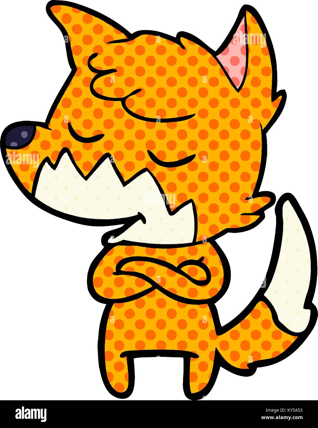 friendly cartoon fox Stock Vector Image & Art - Alamy