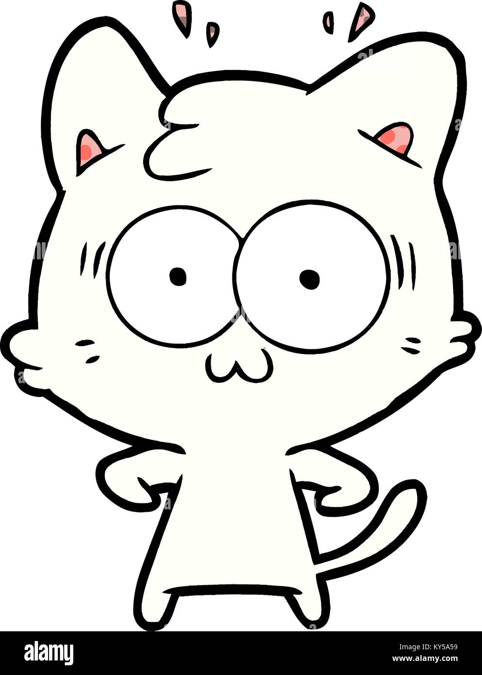 cartoon surprised cat Stock Vector Image & Art - Alamy