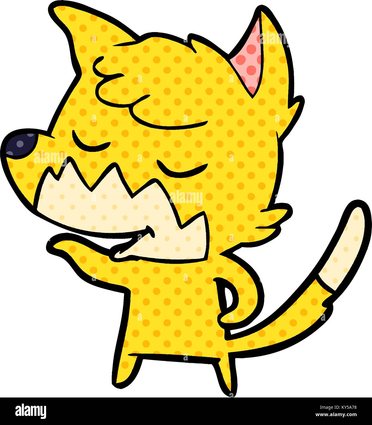 friendly cartoon fox Stock Vector Image & Art - Alamy