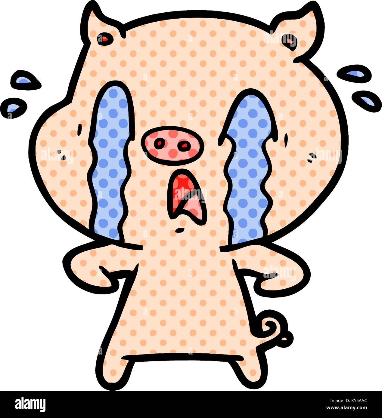 crying pig cartoon Stock Vector Image & Art - Alamy