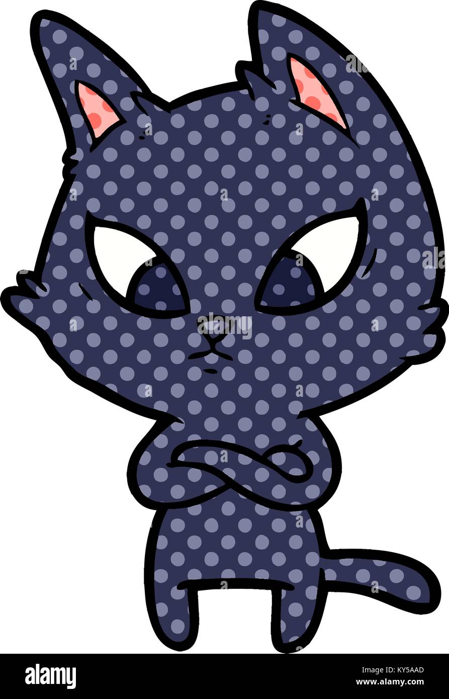 confused cartoon cat Stock Vector Image & Art - Alamy