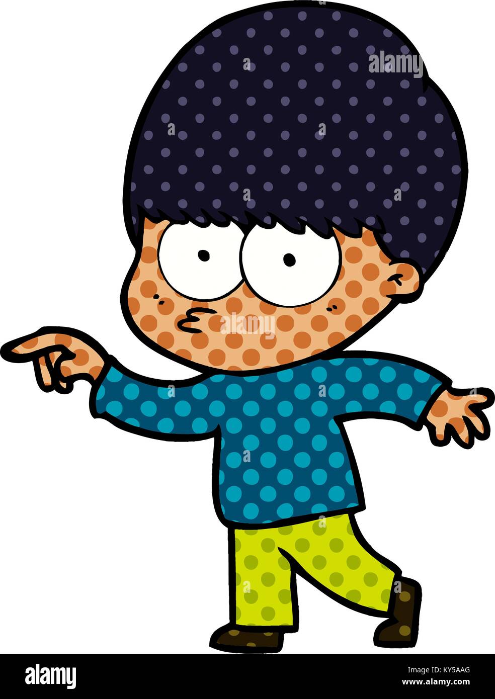 nervous cartoon boy Stock Vector Image & Art - Alamy