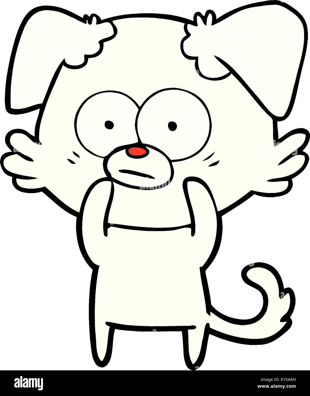 nervous dog cartoon Stock Vector Image & Art - Alamy