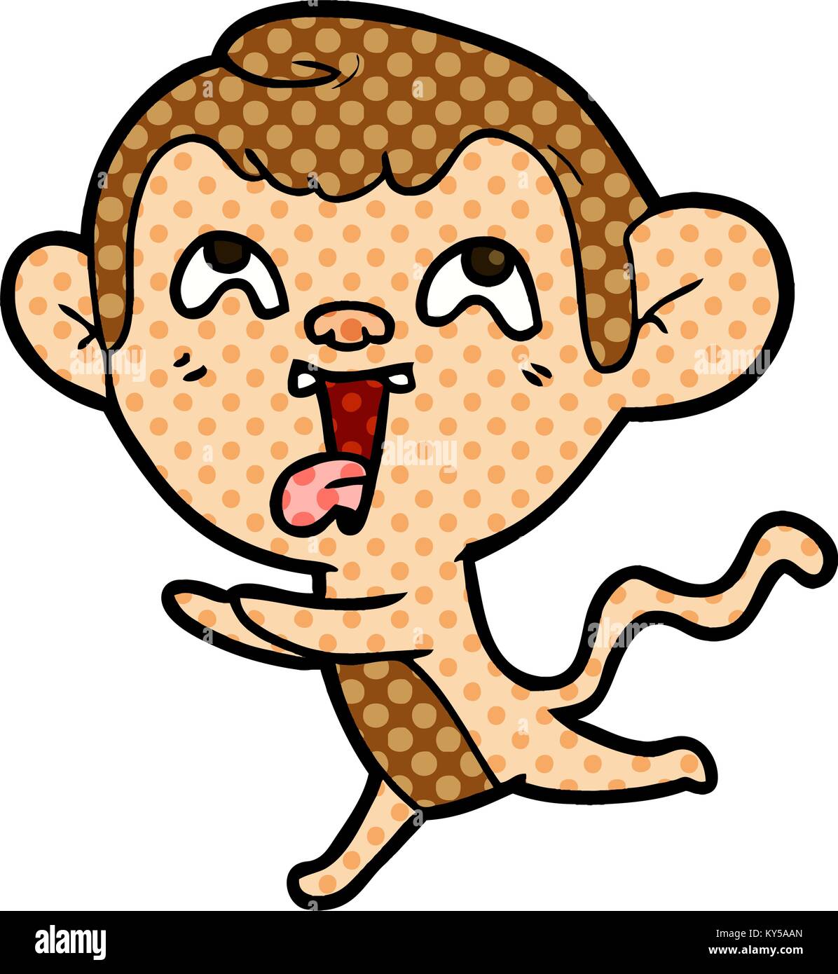 crazy cartoon monkey running Stock Vector Image & Art - Alamy