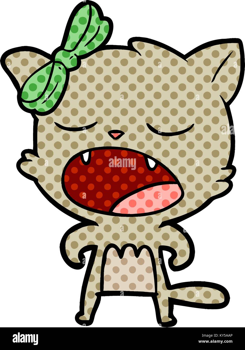 cartoon cat meowing Stock Vector Image & Art - Alamy