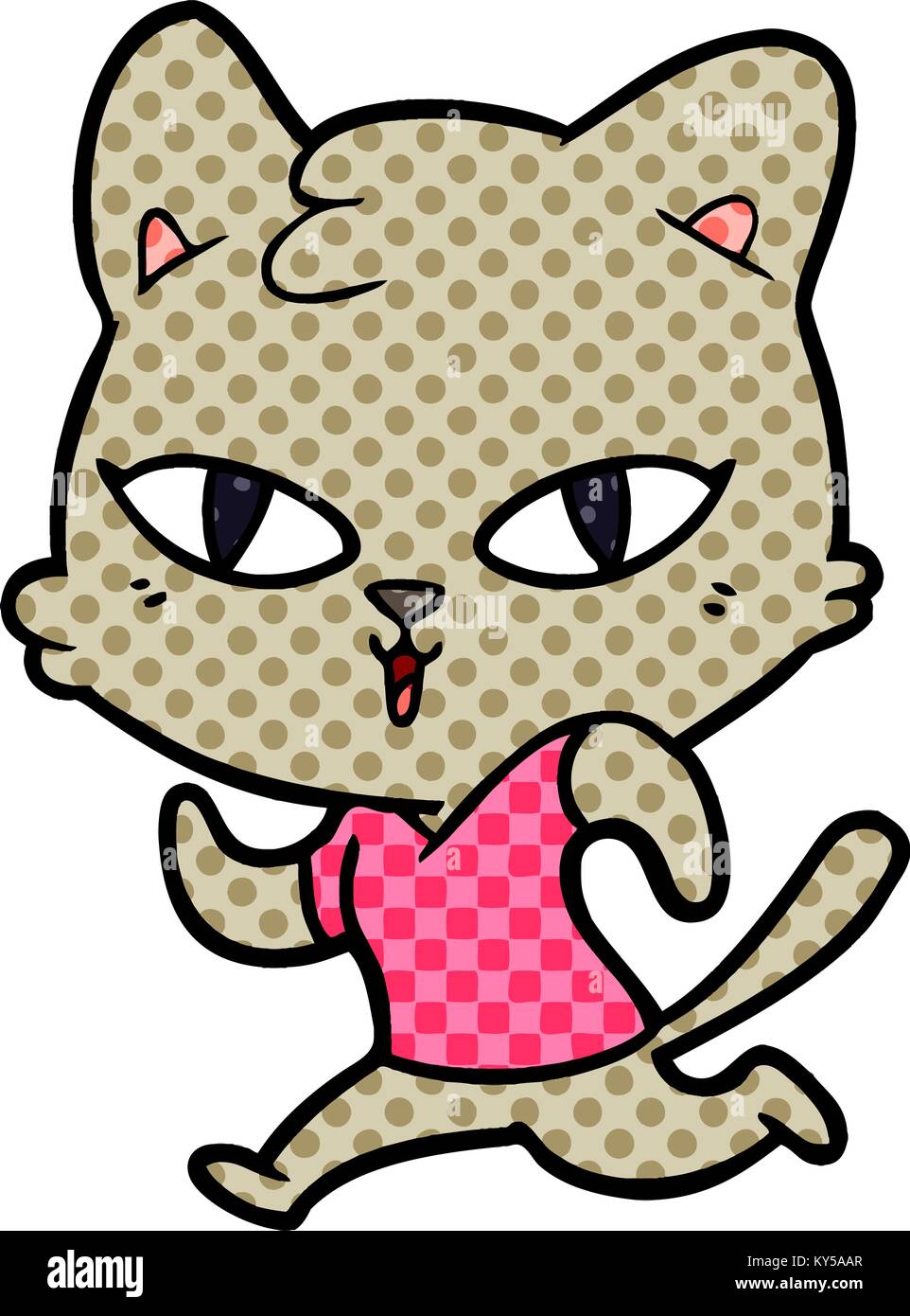 cartoon cat out for a run Stock Vector Image & Art - Alamy
