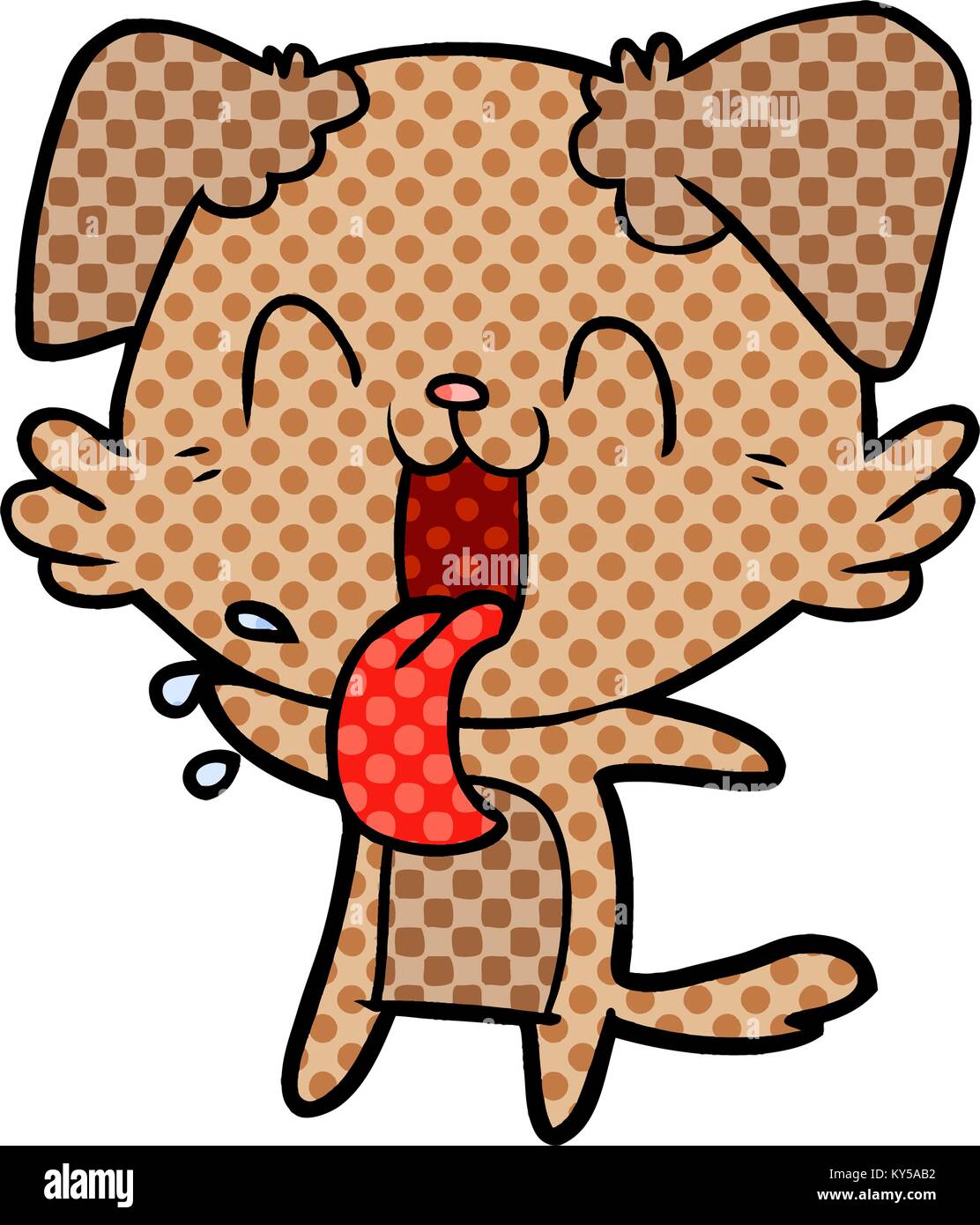 cartoon panting dog Stock Vector Image & Art - Alamy