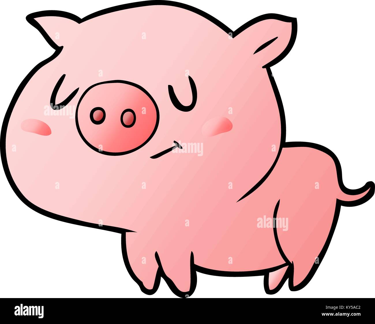 cute cartoon pig Stock Vector Image & Art - Alamy
