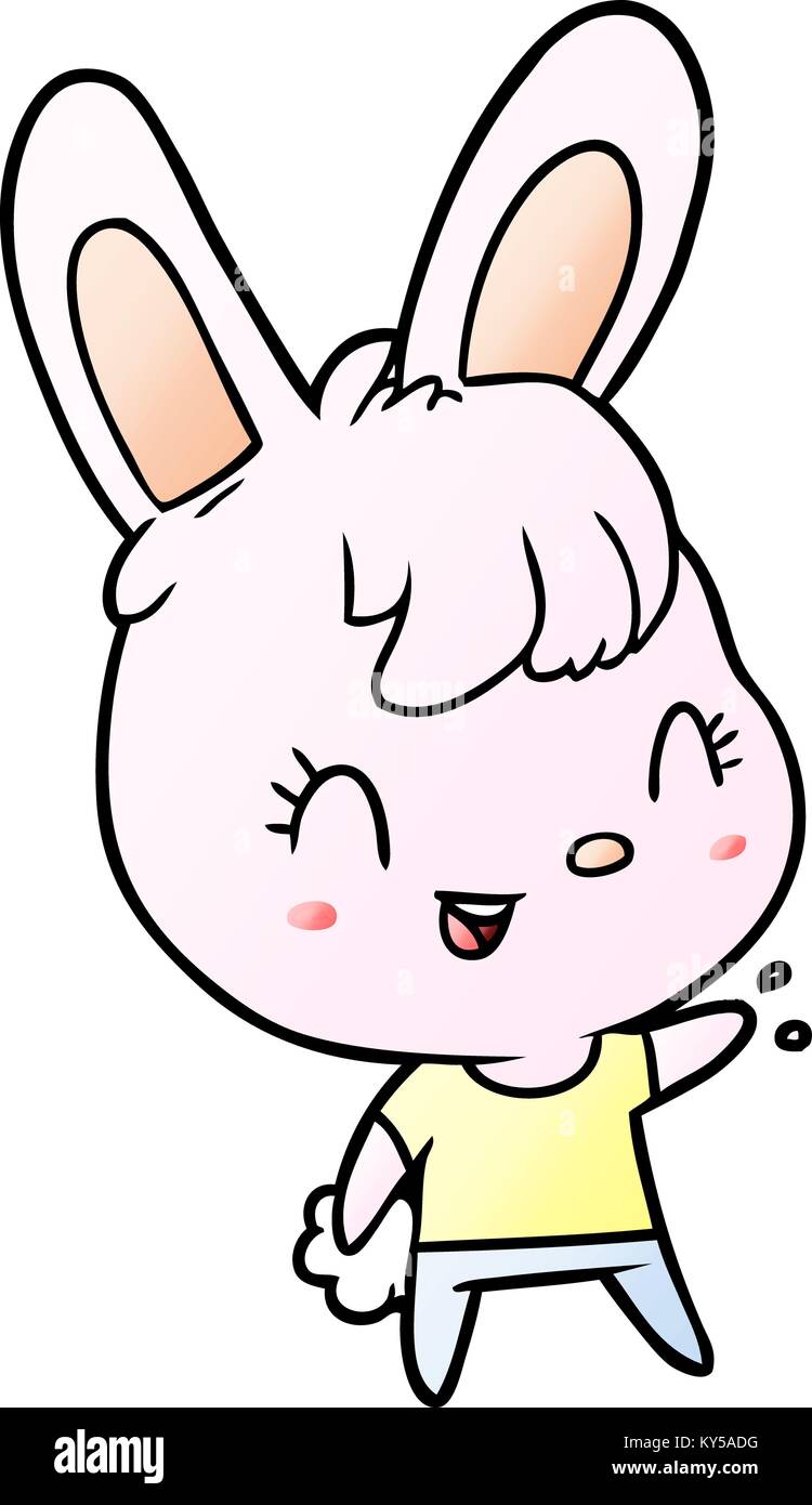 cute cartoon rabbit Stock Vector Image & Art - Alamy