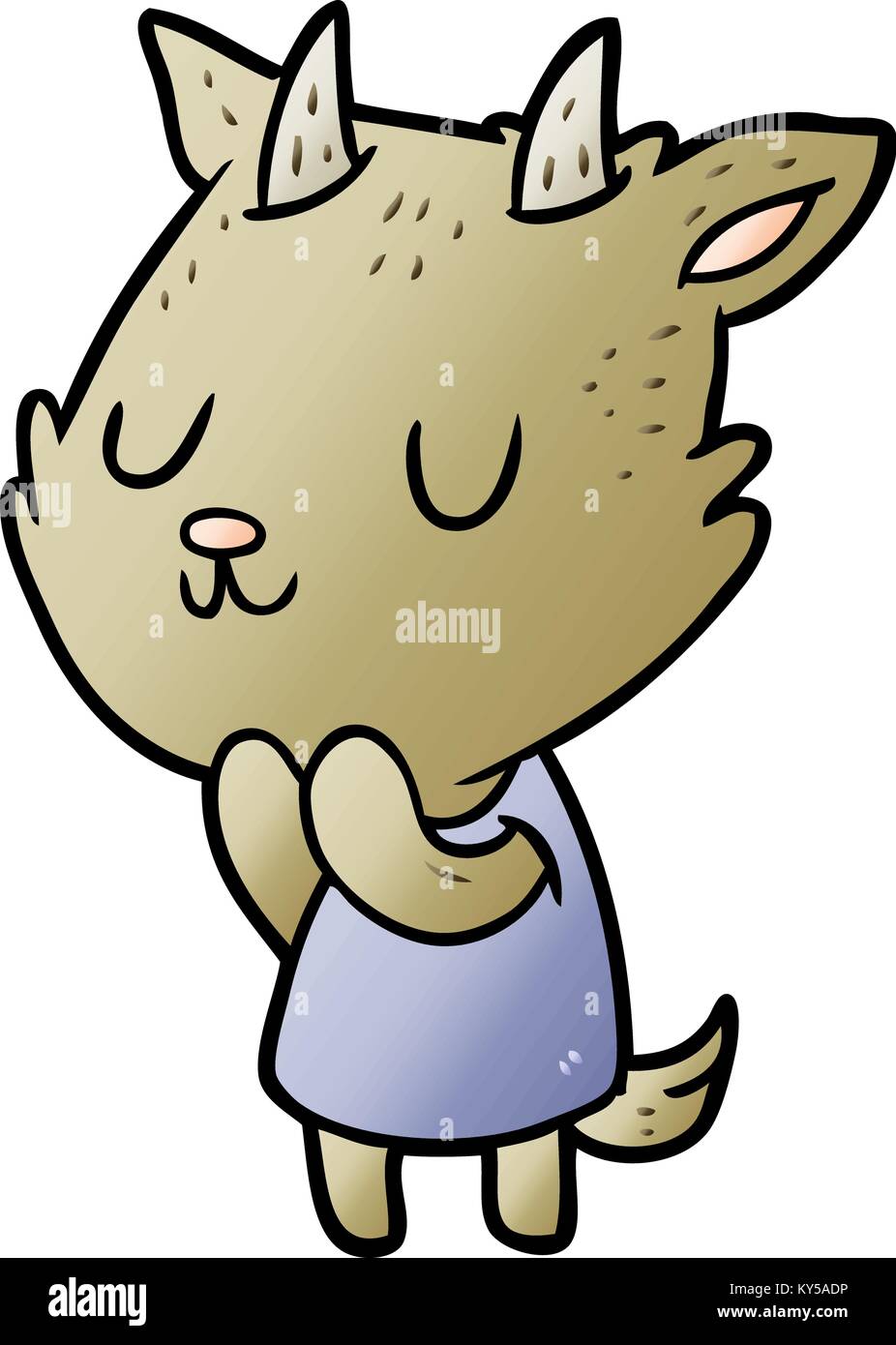 cute cartoon goat Stock Vector Image & Art - Alamy