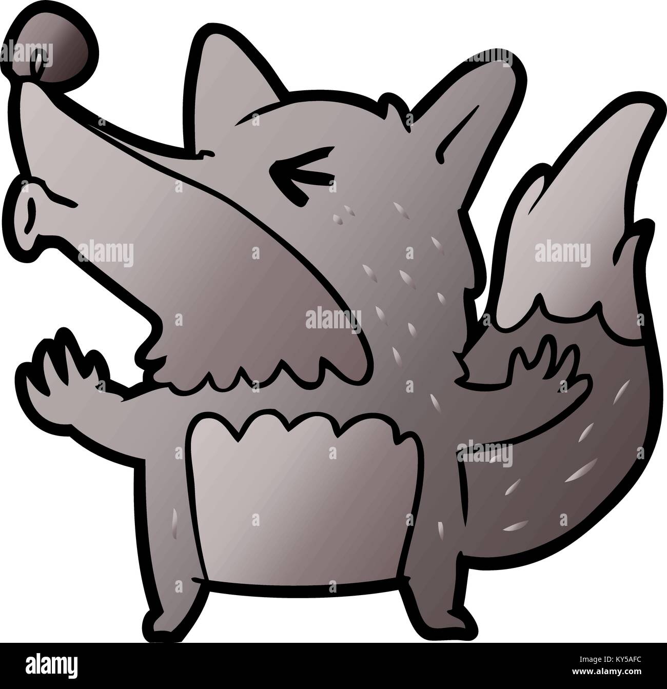 cartoon halloween werewolf howling Stock Vector Image & Art - Alamy