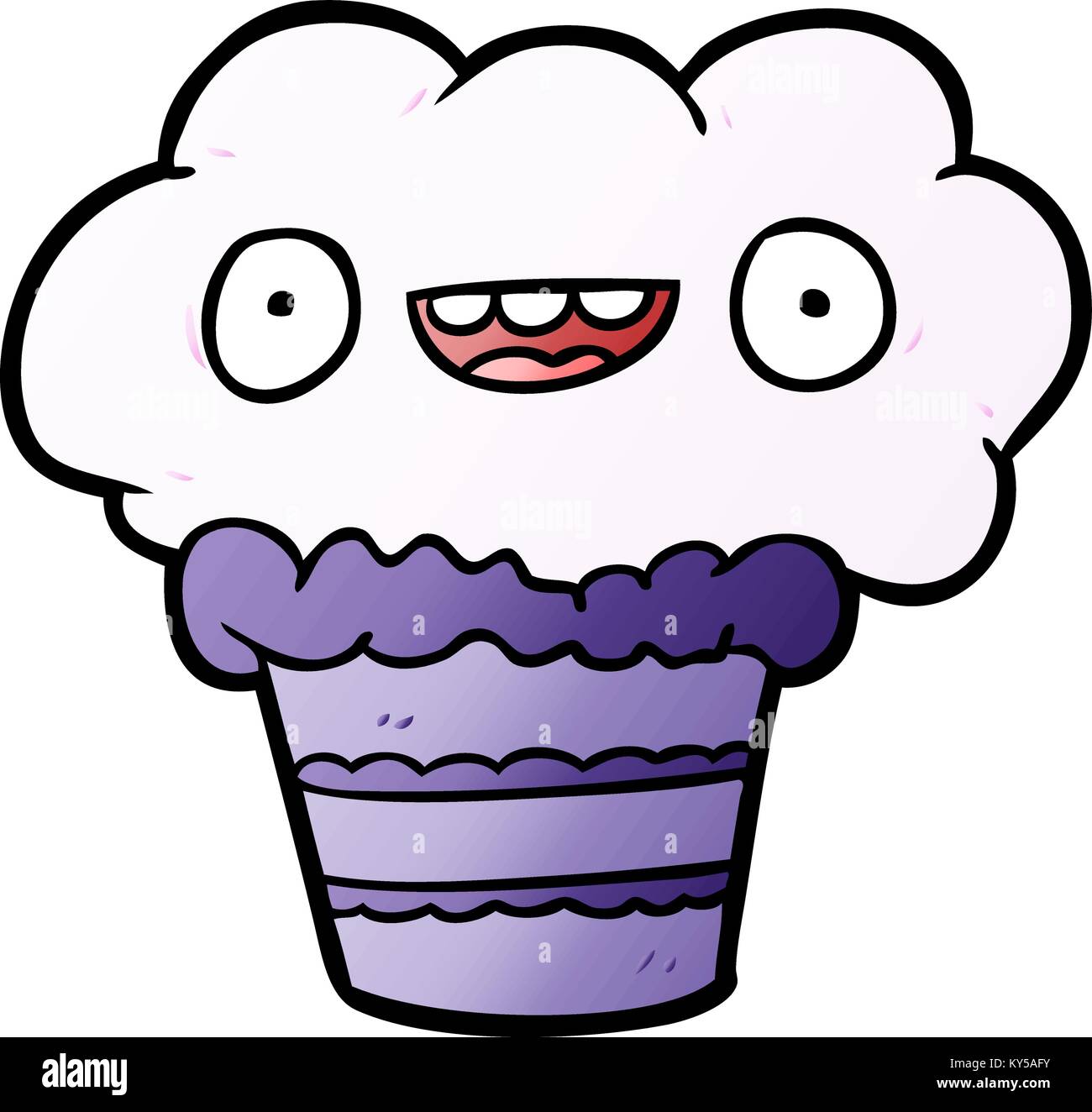 funny cartoon cupcake Stock Vector Image & Art - Alamy