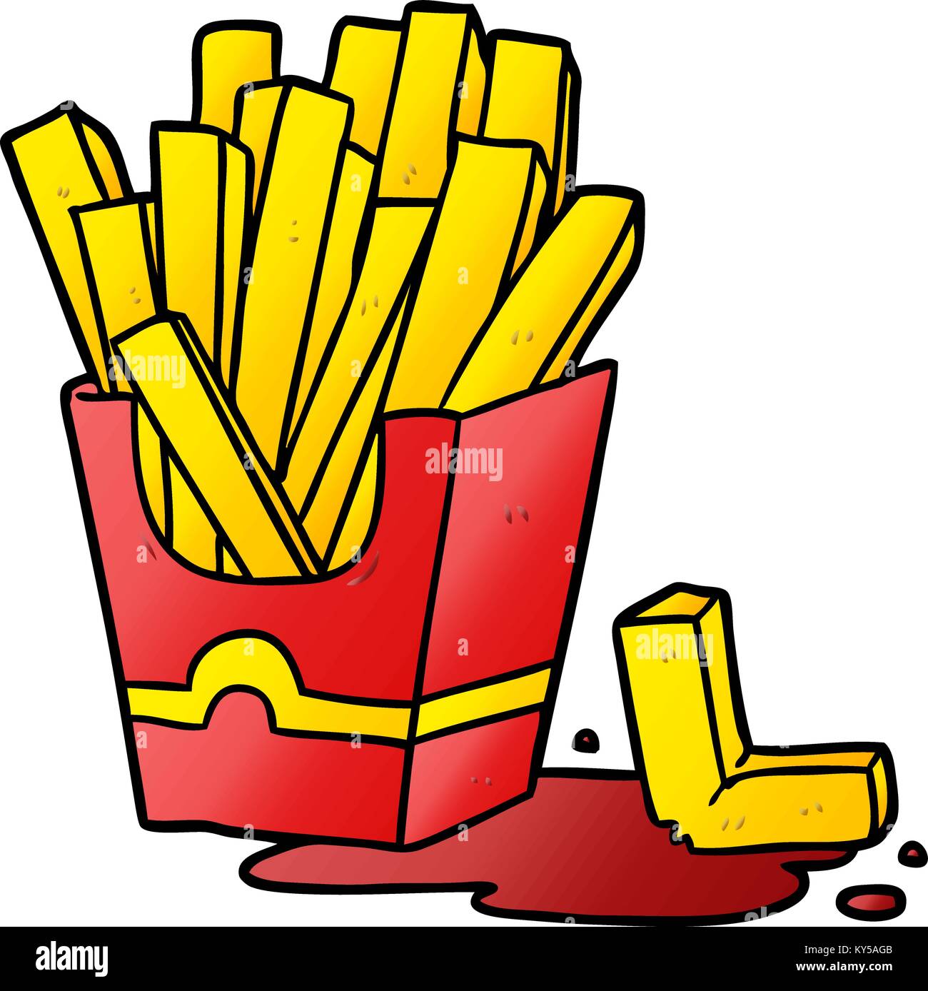 cartoon junk food fries Stock Vector Image & Art - Alamy