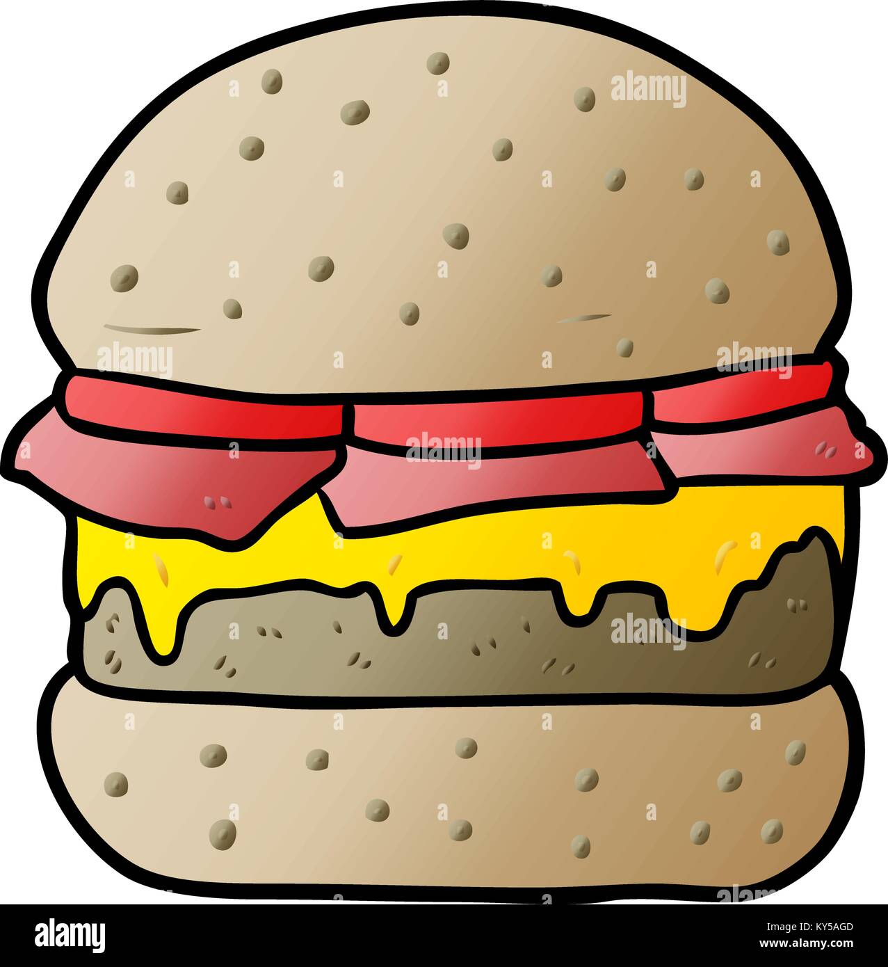 cartoon stacked burger Stock Vector Image & Art - Alamy