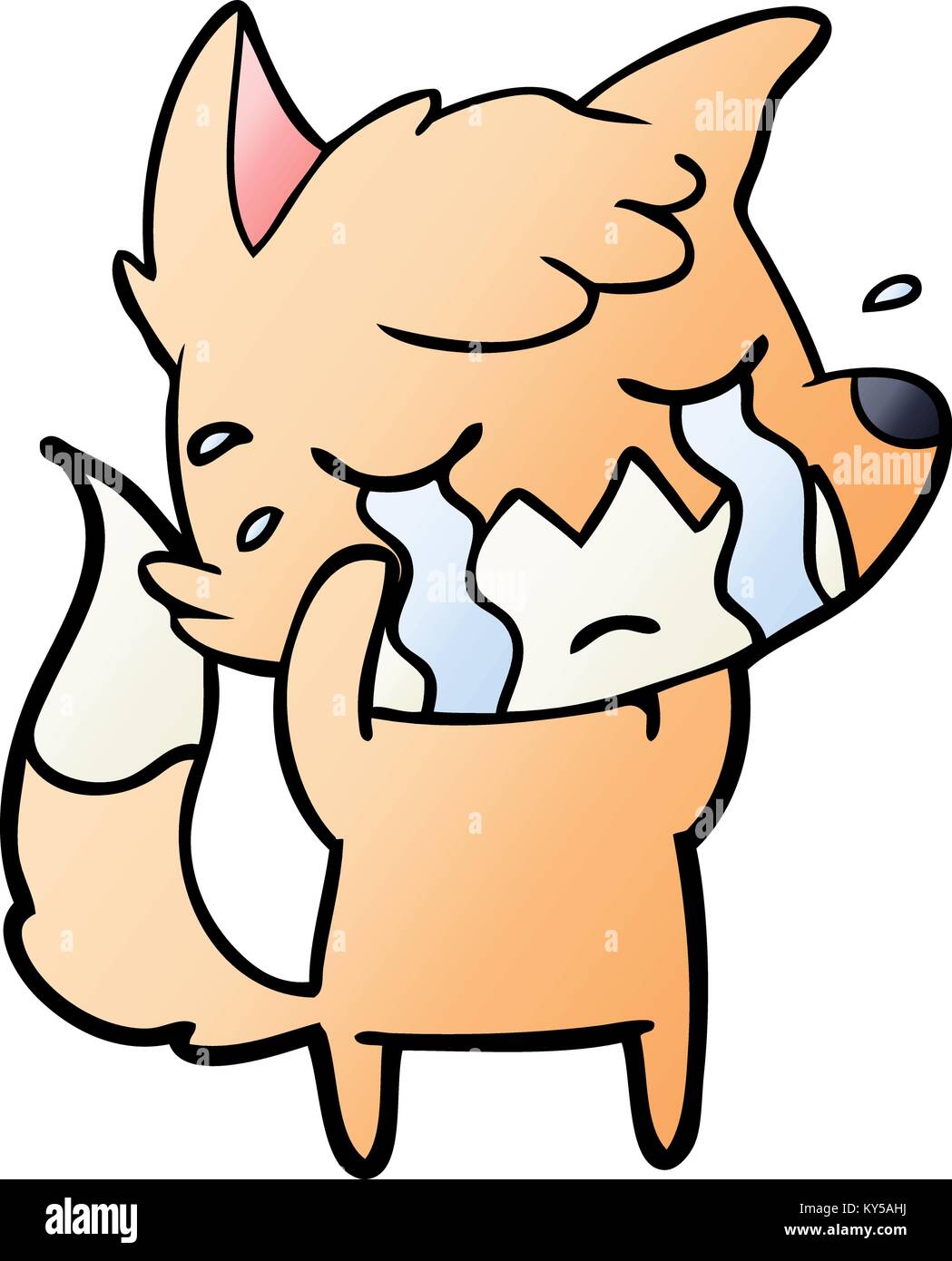 crying fox cartoon Stock Vector Image & Art - Alamy