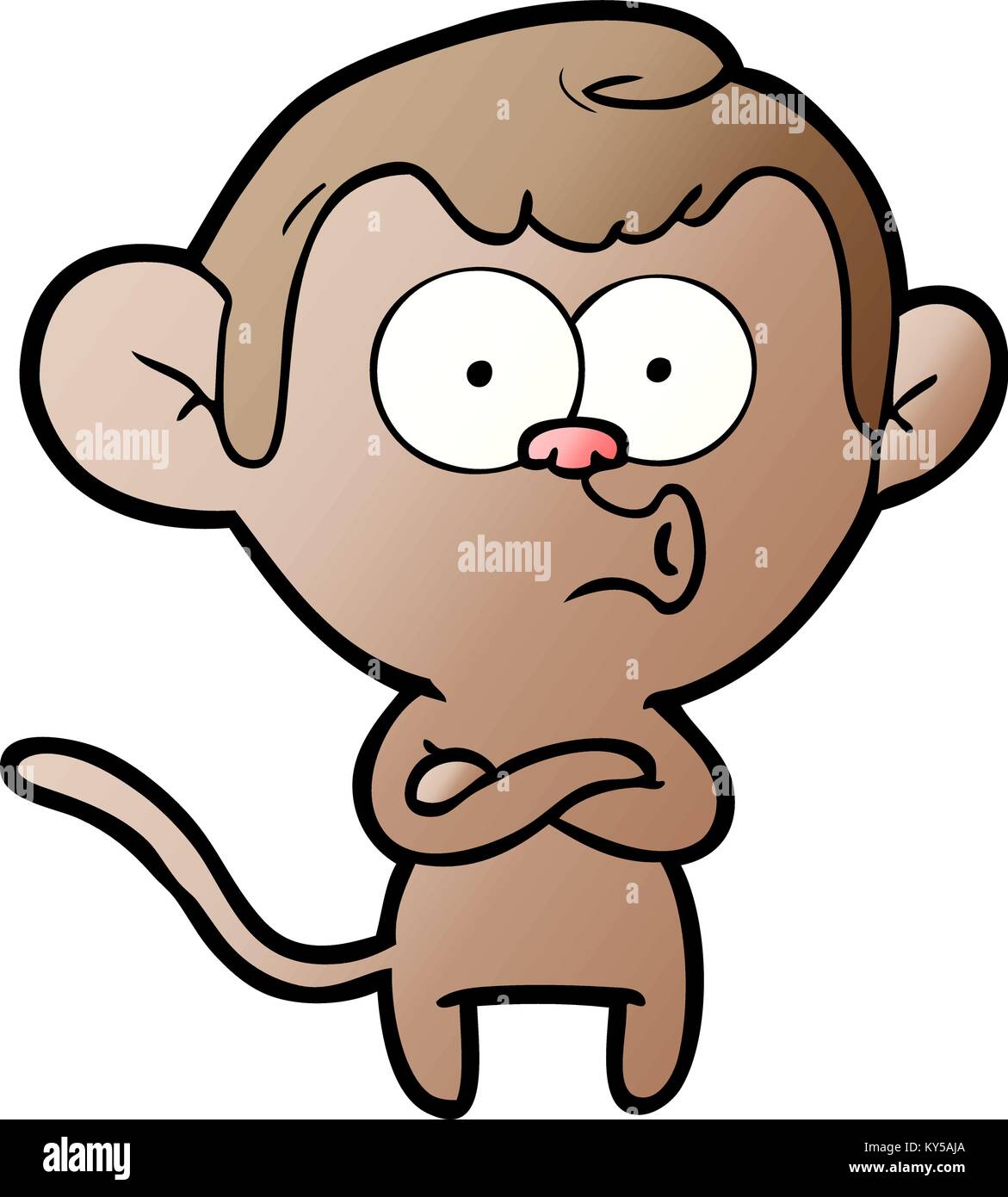 cartoon surprised monkey Stock Vector Image & Art - Alamy