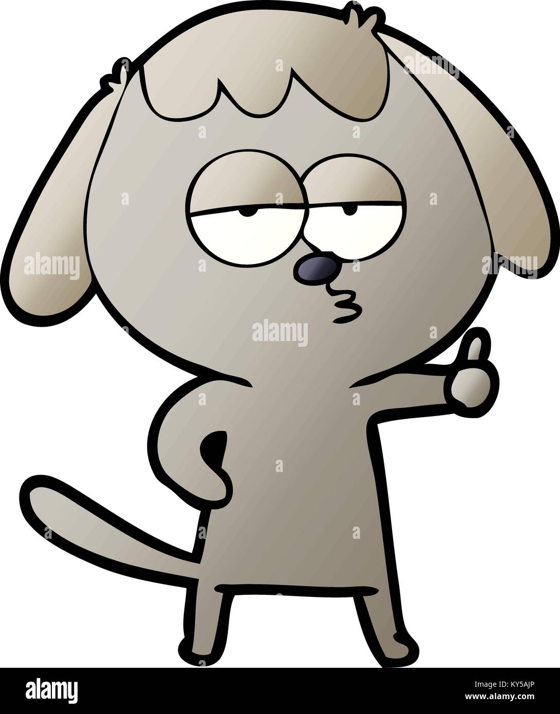 cartoon bored dog Stock Vector Image & Art - Alamy
