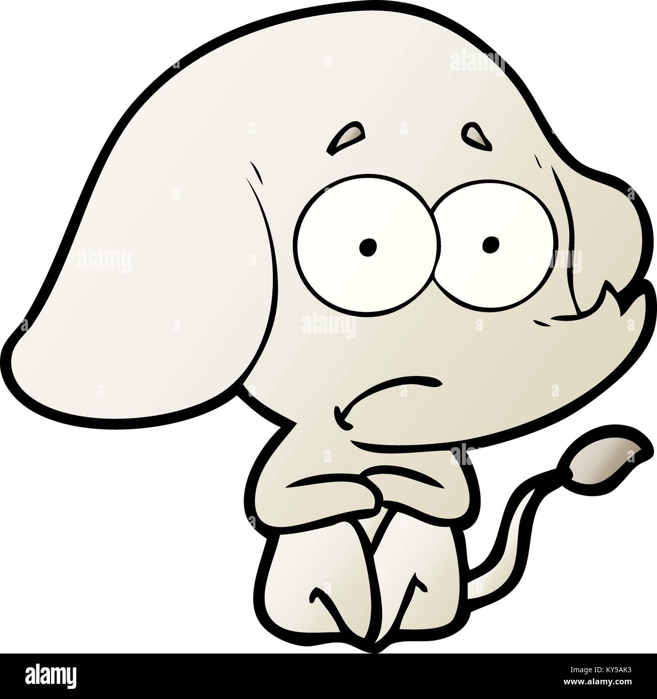 cartoon unsure elephant Stock Vector Image & Art - Alamy