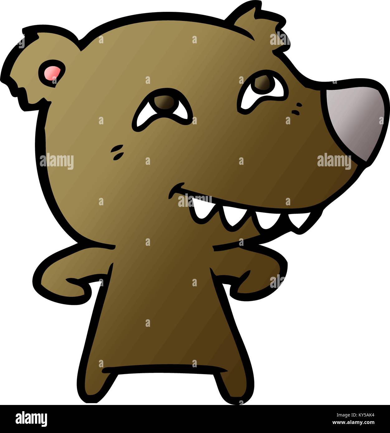 cartoon bear showing teeth Stock Vector Image & Art - Alamy