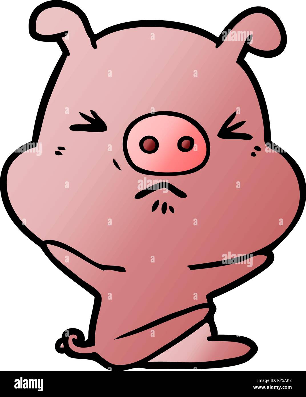 cartoon angry pig Stock Vector Image & Art - Alamy