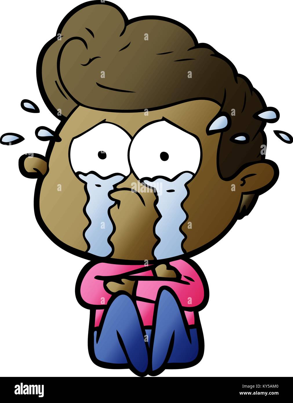 cartoon crying man Stock Vector Image & Art - Alamy