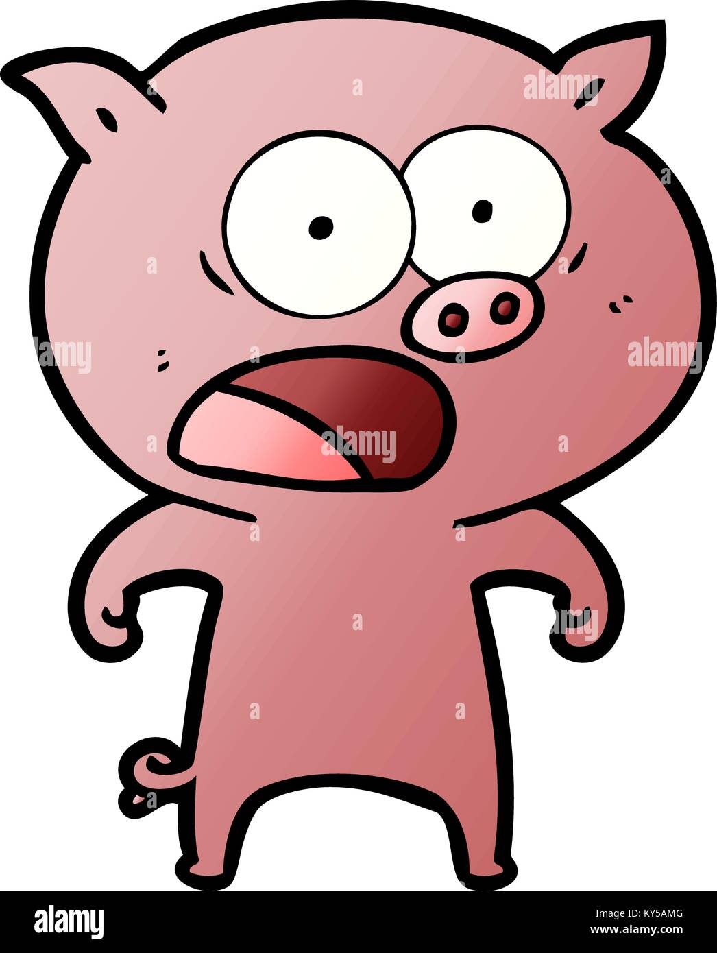 cartoon pig shouting Stock Vector Image & Art - Alamy