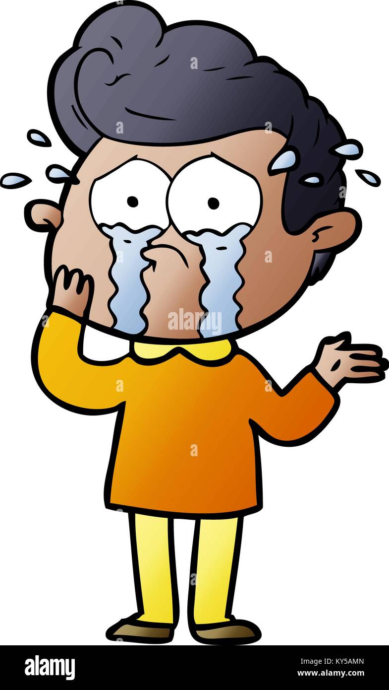 cartoon worried crying man Stock Vector Image & Art - Alamy