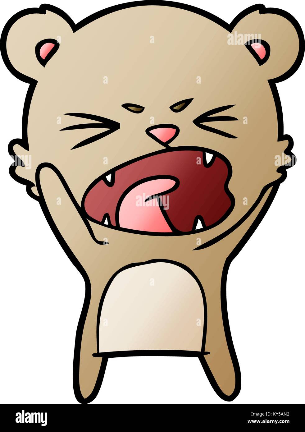 angry cartoon bear shouting Stock Vector Image & Art - Alamy
