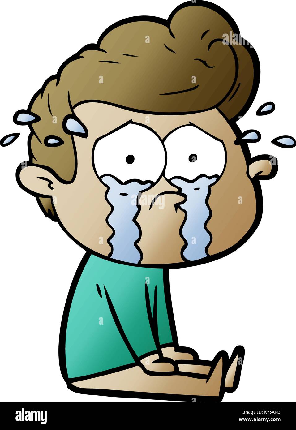 cartoon crying man Stock Vector Image & Art - Alamy